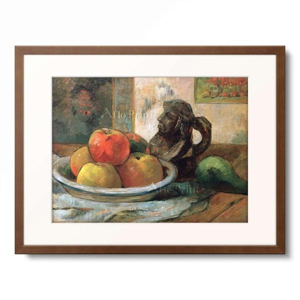 Gauguin, Paul; French painter. 1848-1903."Nature morte avec pommes, une poire et une cruche en forme de tete" (Still Lif...