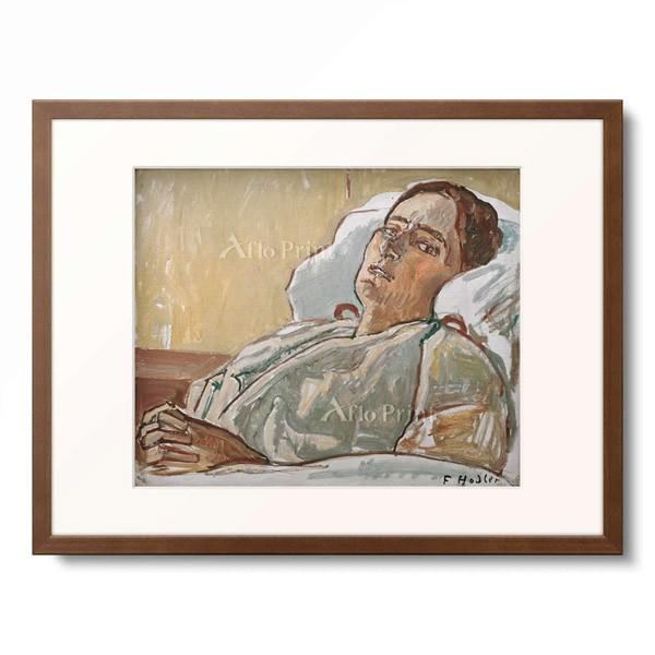 Hodler, Ferdinand: (1853-1918).- "Valentine Gode-Darel in her Hospital Bed" -, 1914.Valentine Gode-Darel: 1873-1915, Hod...