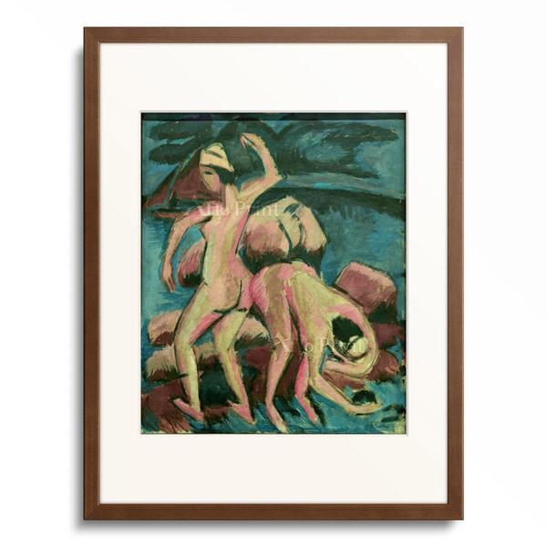 Kirchner, Ernst Ludwig 1880-1938."Two Bathers, Fehmarn", 1912.Oil on canvas, 61 × 50,5 cm.Vermachtnis Theophila Bluth, i...