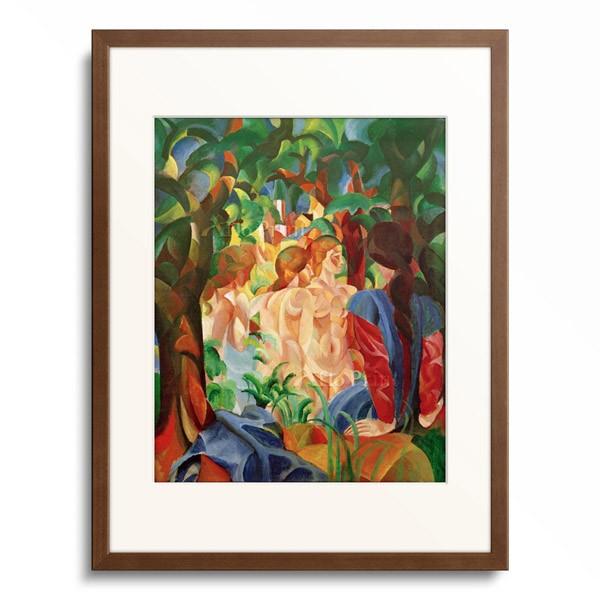 Macke, August,1887-1914,German painter."Badende Madchen mit Stadt im Hintergrund" (Bathing girls with town in the backgr...