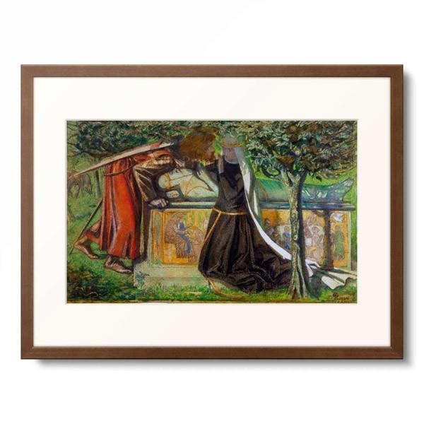 Literature / Myths and legends:Lancelot."Arthur’s Tomb" (Lancelot and King Guenevere at the tomb of King Arthur. Illustr...