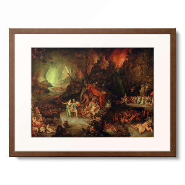 Brueghel, Jan.Dutch painter, 1568-1625."Aeneas and Sibyl in the Underworld", 1598.(Vergil, Aeneis VI, 269-282).Oil on co...