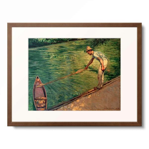 Caillebotte, Gustave 1848-1894."Canotier ramenant sa perissoire"(Paddler pulling his paddle boat closer), 1878.Oil on ca...