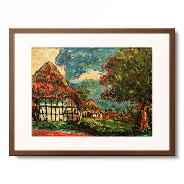 Kirchner, Ernst Ludwig 1880-1938."Houses on Fehmarn", 1908.Oil on canvas, 75 × 98 cm.On loan from a privat collection si...