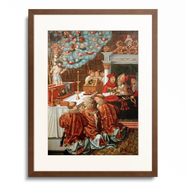 Cranach, Lucas th. E.1472-1553,School (anonymous master)."Mass of Saint Gregory with Cardinal Albrecht of Brandenburg", ...