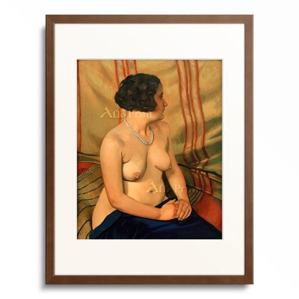 Vallotton, Felix. 1865-1925."Femme au collier bleu (Woman with blue necklace) ", 1925.Oil on canvas, 79 × 63cm.Gift from...
