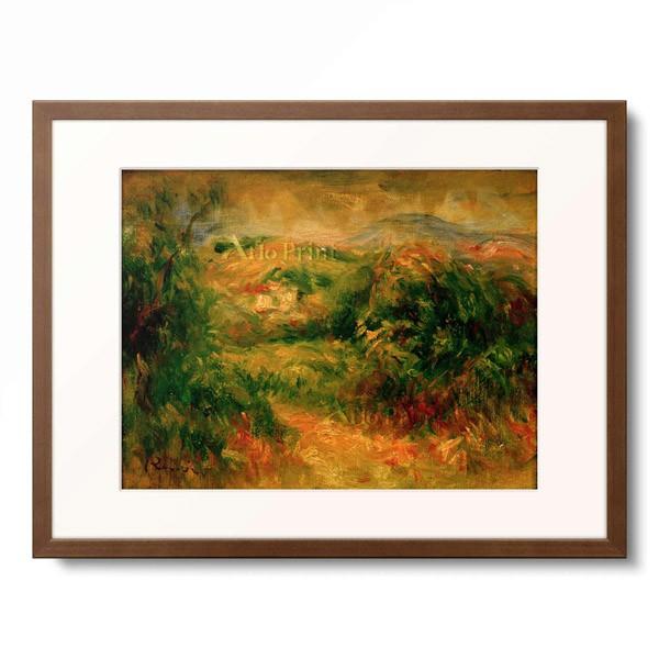 Renoir, Auguste 1841-1919."Paysage de Cros-de-Cagnes" (Landscape near Cros-de-Cagnes), undated.Oil on canvas, 19 × 24 cm...