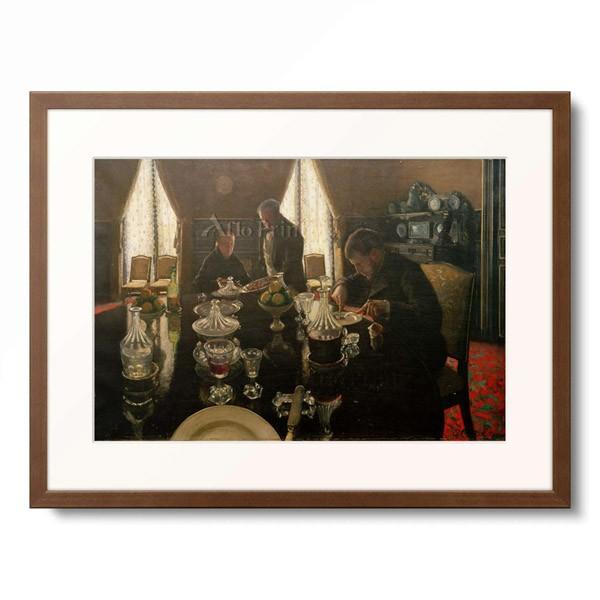 Caillebotte, Gustave 1848-1894."Le dejeuner" (the breakfast), 1876.(The artist’s mother and the brother Rene during brea...