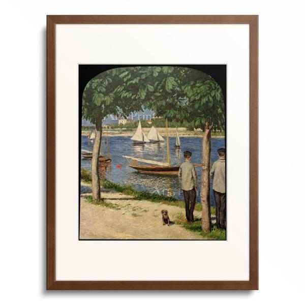 Caillebotte, Gustave 1848-1894."La berge au Petit Gennevilliers et la Seine" (on the banks of the Seine in Petit Gennevi...