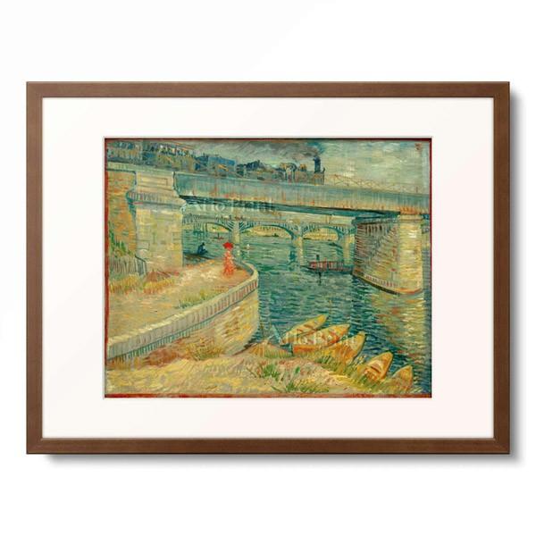 Gogh, Vincent van. 1853-1890."The bridges of Asnieres", Summer1887, Paris.Oil on canvas, 53.5 × 67cm.Zurich, G.Buehrle C...