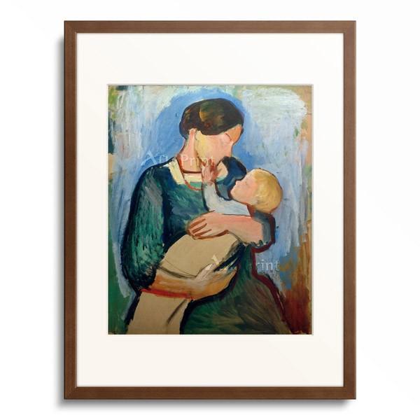 Macke, August,1887-1914,German painter."Mutter mit Kind" (Mother and child), 1910.Oil on canvas, 63 x 53 cm.DL Ziegler 2...
