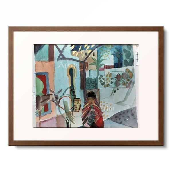 Macke, August 1887-1914."Girl with horse and donkey",Tunis, April 1914.Watercolour over pencil on paper,21.3 × 26.8cm.Be...