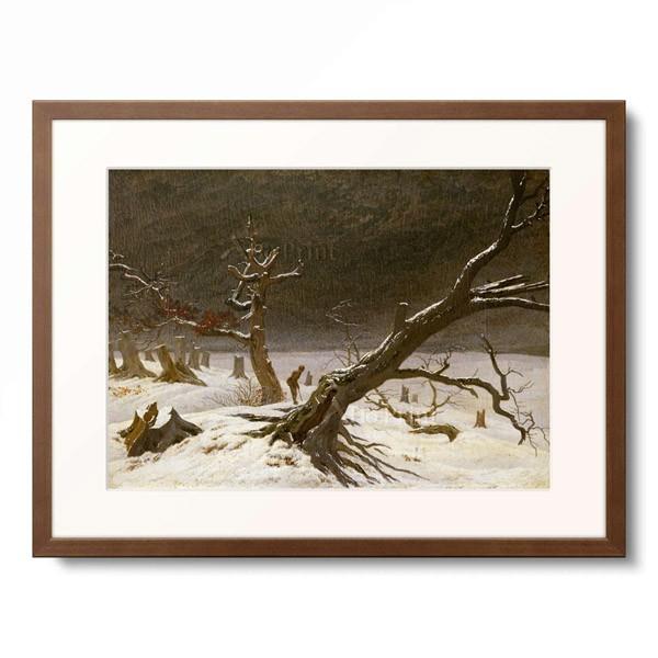 Friedrich, Caspar David 1774-1840."Winter Landscape", 1811. ,Oil on canvas, 32.5 × 35.5cm.Schwerin, Staatliches Museum.