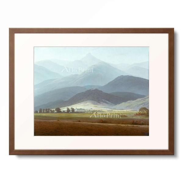 Friedrich, Caspar David 1774-1840."Riesengebirgslandschaft" (Landscape in Sudeten Mountains), c. 1810.Oil on canvas, 45 ...