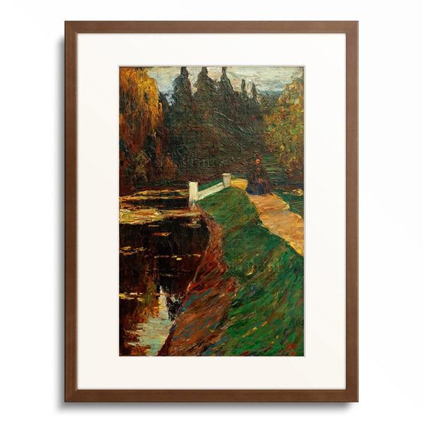 Kandinsky, Wassily 1866-1944."Schleuse" (Floodgate).Oil on canvas, 78 × 51cm.Sendai, Miyagi Museum of Art.