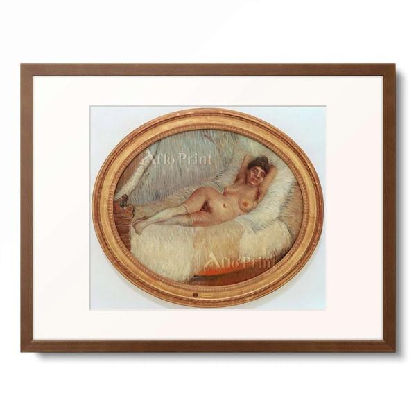 Gogh, Vincent van 1853-1890."Female nude on a bed",Paris, beginning of 1887.Oil on canvas (oval),59.5 × 73cm.Merion (Pa)...