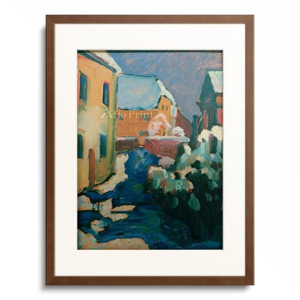 Kandinsky, Wassily 1866-1944."Kochel - Graveyard and Vicarage",end of February 1909.Oil and adhesive (?) on card,44.8 × ...