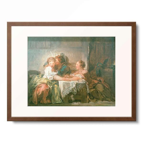 Fragonard, Jean-Honore 1732-1806."The Lost Forfeit" or "Stolen Kiss",c. 1764.Oil on canvas, 47 × 60cm.St Petersburg, Sta...