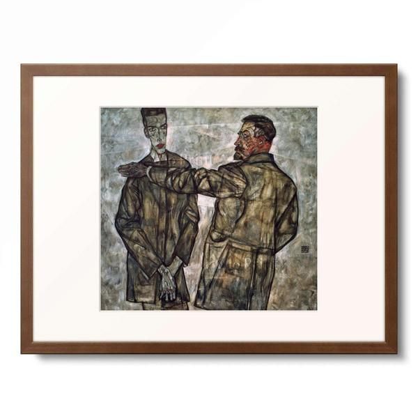 Schiele, Egon 1890-1918."Doppelbildnis Benesch" (Zentralinspektor Heinrich Benesch and his son Otto), 1913.Oil on canvas...