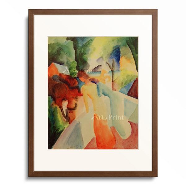 Macke, August 1887-1914."Gruss vom Balkon" (greetings from the balcony), 1913.Watercolour on paper, 30 × 24cm.Private co...