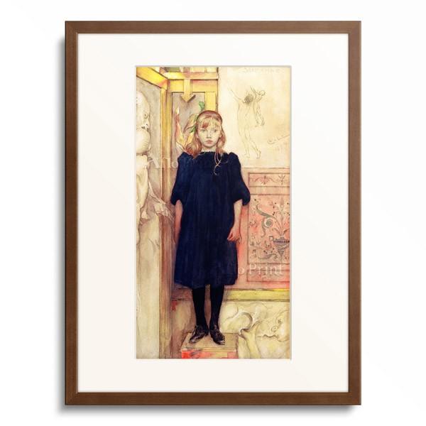 Larsson, Carl 1853-1919."Suzanne", 1894.(Suzanne, daughter of the artist, aged nine).Pen, ink and watercolour,45.5 × 25....