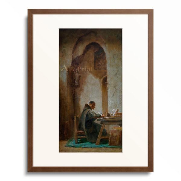 Spitzweg, Carl; 1808-1885."Monk studying", 1850/55.Oil on card, 23.5 × 12.2 cm.Inv. Nr. MGS 2481Schweinfurt, Museum Geor...