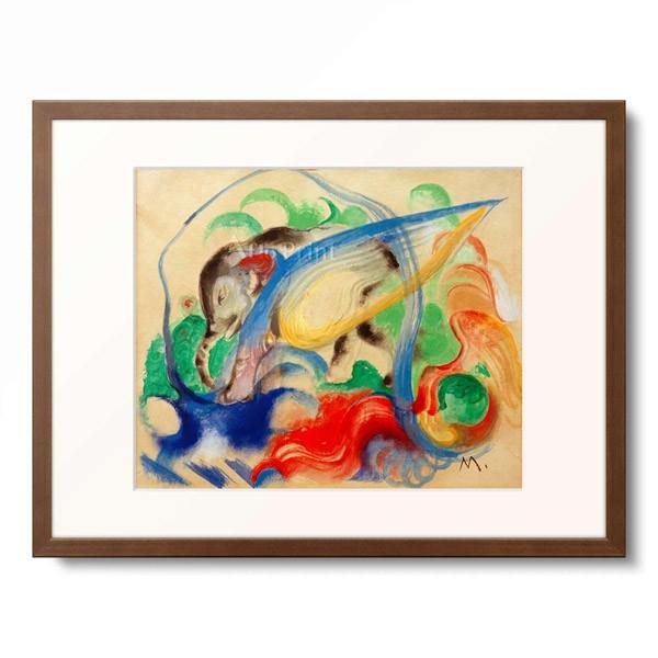 Marc, Franz,1880-1916, German painter."Fabeltier (Grauer Elefant) " (Mythical creature / Grey elephant), 1912.Watercolou...