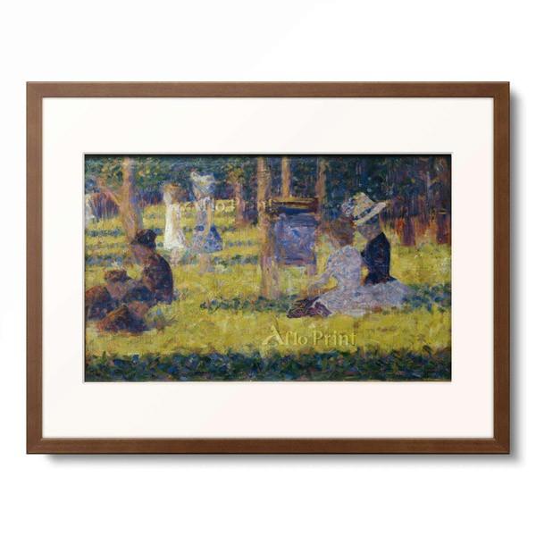 Seurat, Georges 1859-1891.Study for "Un dimanche apres-midi a la Grande Jatte" (La Grande Jatte), 1884.Oil on wood, 16 ×...