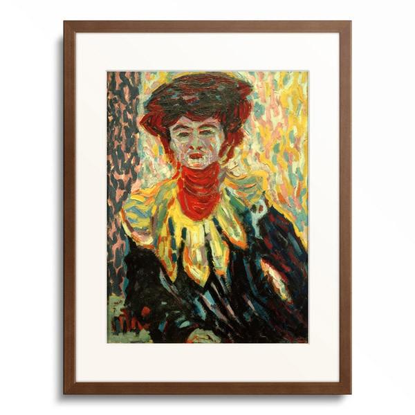 Kirchner, Ernst Ludwig 1880-1938."Doris mit Halskrause"(Doris with neck ruff), 1906.(Kirchner’s girlfriend Doris Grosse,...