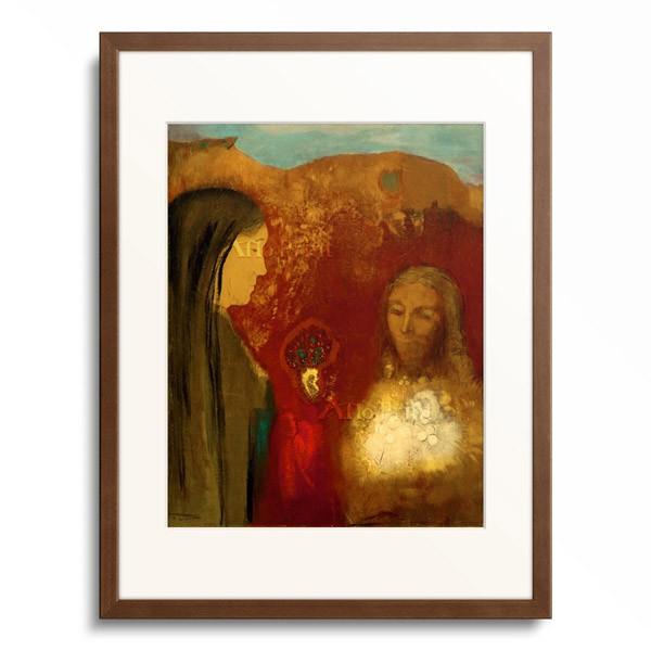 Redon, Odilon 1840-1916."Le Christ et la Samaritaine / Le Bouquet Blanc" (Christ and the Samaritan Woman / The white bou...