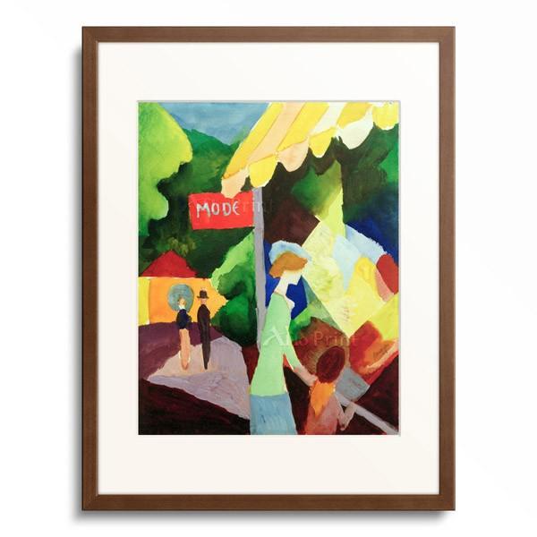 Macke, August,1887-1914,German painter."Modeschaufenster" (Fashion shop window), 1913.Watercolour and gouache over penci...