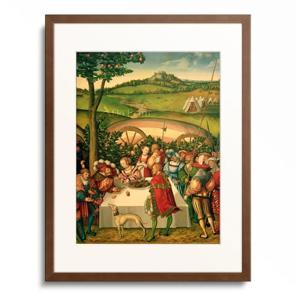 Cranach, Lucas the Elder 1472-1553."Judith at the Table of Holofernes", Wittenberg, 1531. Part of a pair, counterpart of...