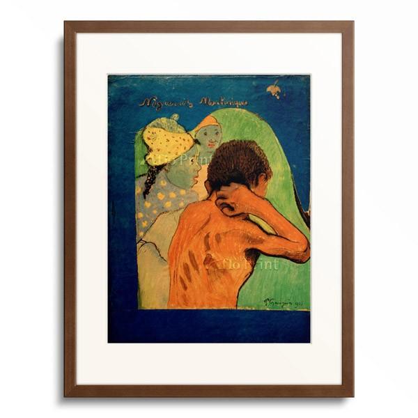 Gauguin, Paul. 1848-1903."Negreries Martinique", 1890.Gouache, water colours, black ink, gold paint and colleage, 33.2 ×...