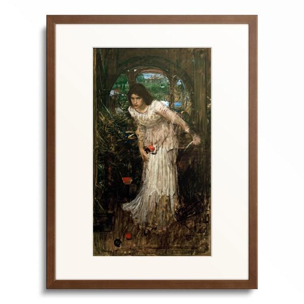 Waterhouse, John William; English painter;1849 - 1917,Works: The Lady of Shallot (poem, 1842)."The Lady of Shalott".Oil ...