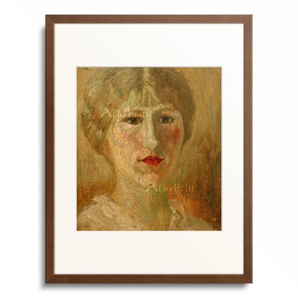 Modigliani, Amedeo.Italian painter, 1884-1920."Portrait of a lady".Painting, 1900.Oil on wood, 24.5 × 22.3cm.Private col...