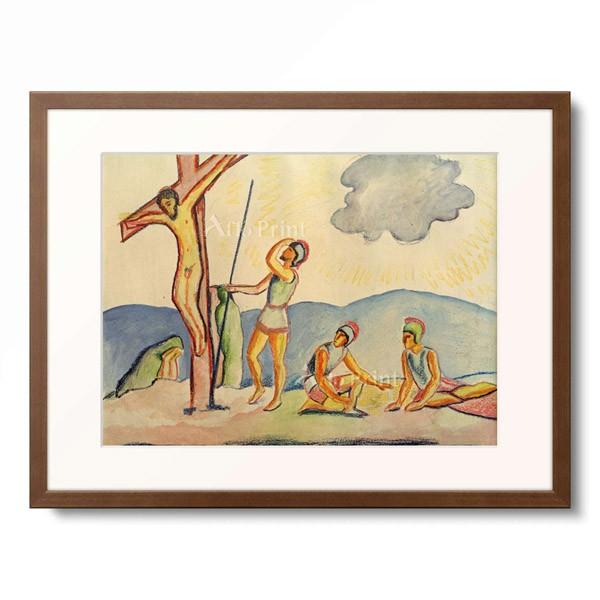 Macke, August 1887-1914."Kreuzigung" (Crucifixion), 1911.Gouache and coloured chalk, 24.7 × 33.6 cm.Private Collection.