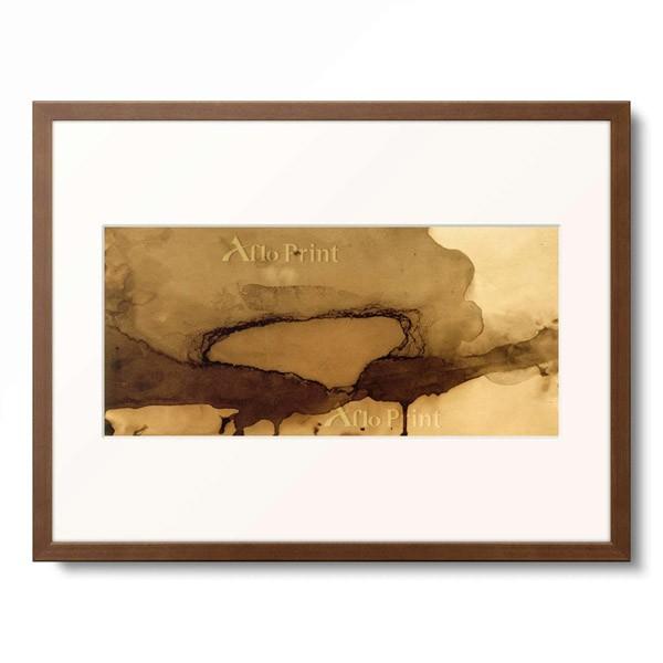 Victor Hugo; French poets. 1802-1885."Tache d’encre" (ink spot).Brown ink on paper,13 × 29 cm.France, private collection.