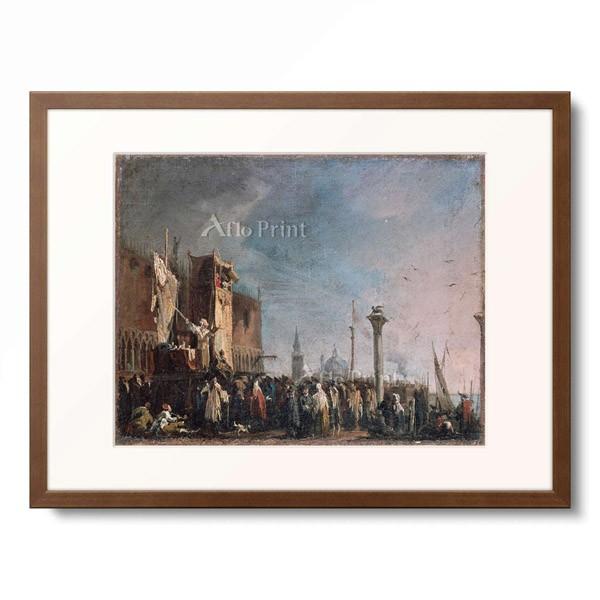 Canaletto, byname for Antonio Canal 1697-1768."Puppet Theatre on the Piazzetta in Venice", c. 1726/27.Oil on canvas, 24 ...