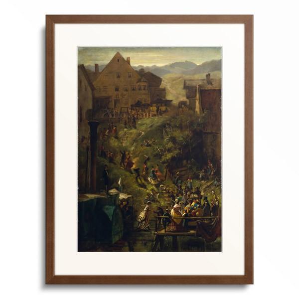 Spitzweg, Carl 1808-1885."Ankunft in Seeshaupt", c. 1875/80.(Arrival in Seeshaupt).Oil on canvas, 69.8 × 49.8 cm.Schwein...