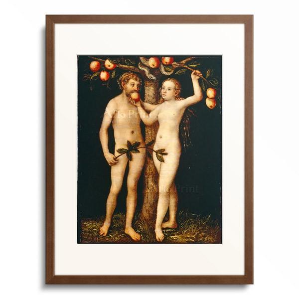 Cranach, Lucas the Elder 1472-1553."Adam and Eve", c. 1546.Oil on wood, 20 × 14.6cm.(Prov.: Galerie Koller, Zuerich, auc...