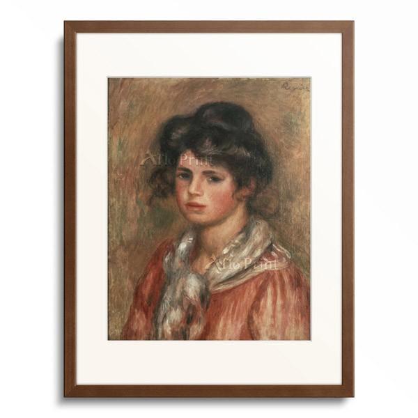 Renoir, Auguste 1841-1919."Le fichu blanc" (The white scarf),1907.Oil on canvas, 48 × 37cm.Private Collection.