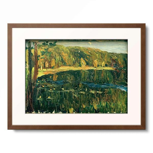 Kandinsky, Wassily 1866-1944."Achtyrka - Dark Lake", Autumn 1901.Oil on canvas cardboard, 23.8 × 32.8 cm.Gabriele Munter...