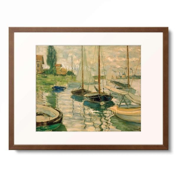 Monet, Claude; French painter,Paris 14.11.1840 - Giverny 6.12.1926."Bateaux voiles sur la Seine" (Sailing boats on the S...