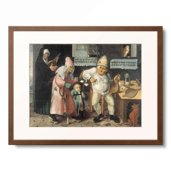 Massys, Cornelis c. 1508/10 - after 1580,attributed to Peter Huys or the workshop of Hieronymus Bosch."The bellows mende...