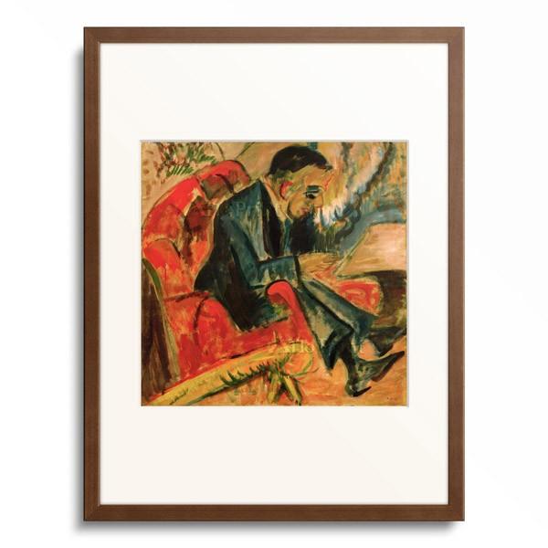 Kirchner, Ernst Ludwig 1880-1938."Sitzender Mann auf Parkbank" (Henri van de Velde?), (Man sitting on a park bench / Hen...