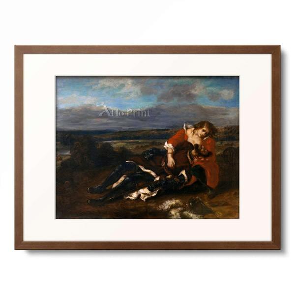 Byron, George Gordon Noel, Lord; English poet; 1788-1824.Piece: Lara (Versepos, 1814).- "La mort de Lara" (The Death of ...