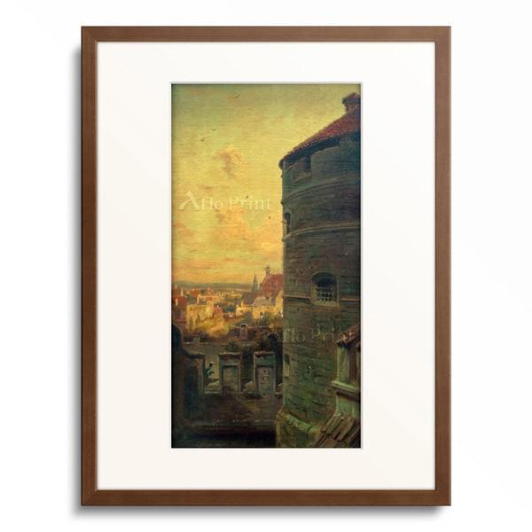 Spitzweg, Carl1808-1885,German painter."Der Faulturm in Rothenburg ob der Tauber" (Digester tower in Rothenburg ob der T...