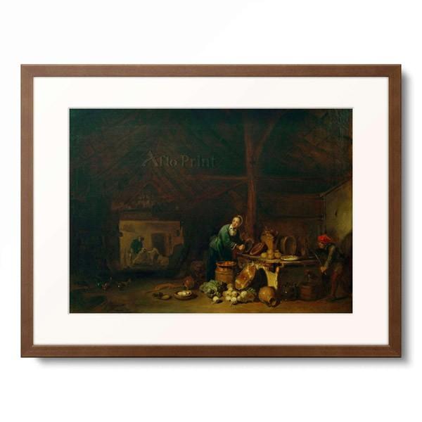 Spitzweg, Carl1808-1885,German painter."Kucheninterieur" (Kitchen interior),c.1849/53.(Copy of a painting by  Egbert Lie...