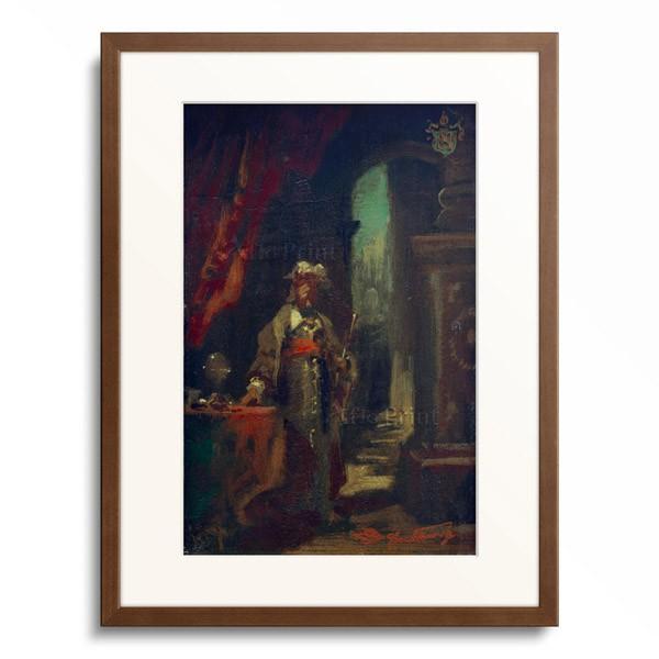 Spitzweg, Carl1808-1885,German painter."Furstenfigur" (Portrait of a sovereign), 1849/57.(After a 17th Century painting?...