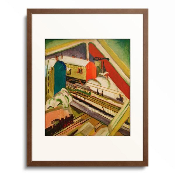 Kirchner, Ernst Ludwig 1880-1938."Wannseebahn, durch das Atelierfenster gesehen" (Wannsee train seen through the window ...